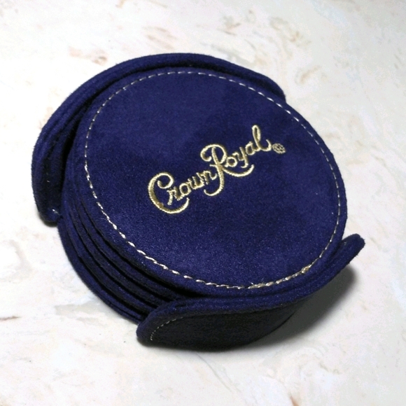 crown royal | Dining | Crown Royal Purple Embroidered Felted Coaster ...